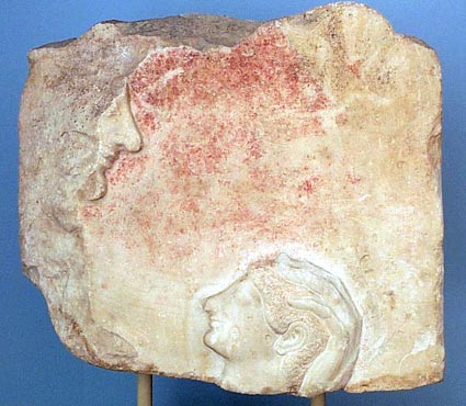 Funerary stele of woman and chilld from Anavysos